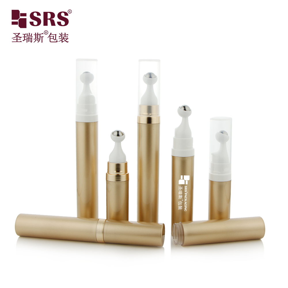 Quality A0035 7.5ml 10ml 15ml Empty Snap On Design Airless Roll On Bottle For Eye Serum for sale