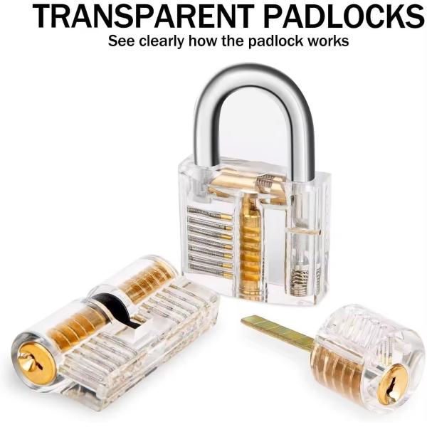 Quality Beginner Locksmith Tools Transparent Practice Lock For Learning Purposes,12 for sale