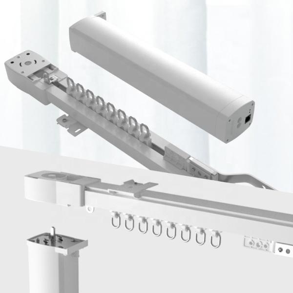 Quality Heavy Metal Folding Intelligent Remote Control Curtains for sale
