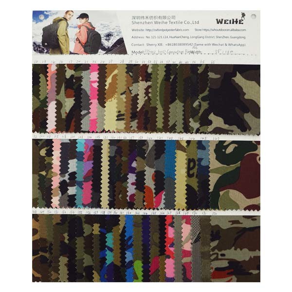 Quality Camouflage Printed Polyester Fabric 600D Oxford Fabric Waterproof for sale