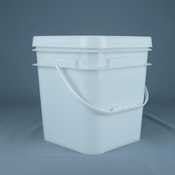 Quality 10L Square Plastic Bucket with Handle and Custom Colors for sale