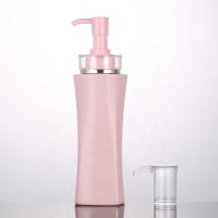Quality Wholesale 350ml 500ml Luxury Pink Square Airless Refillable Shower Gel Empty for sale