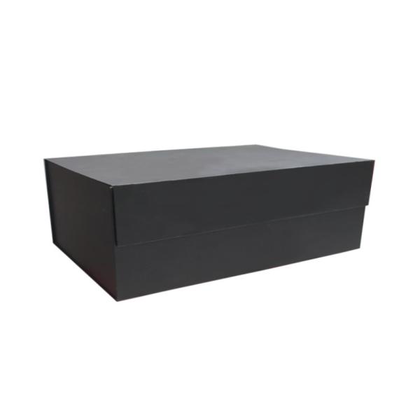 Quality Luxury 1200gsm Black Gift Box Magnetic 2 Sided Printing for sale