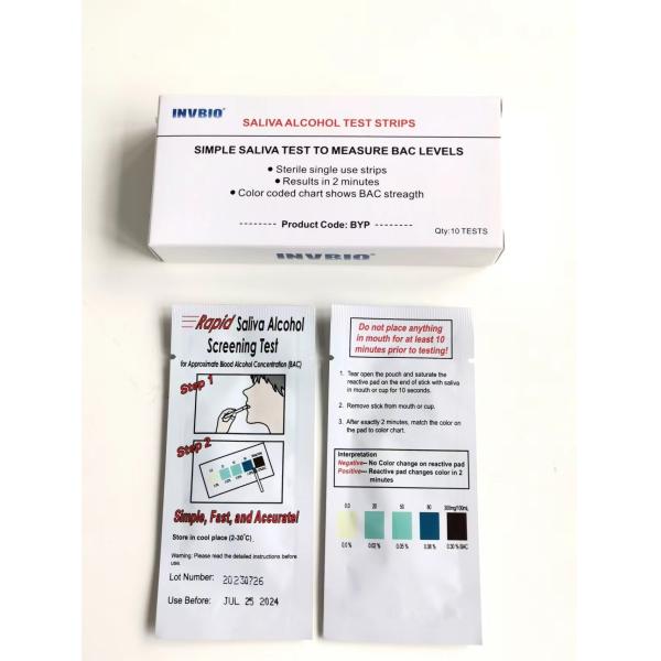 Quality Fast Saliva Alcohol Test Strips Accuracy Self Test At Home for sale
