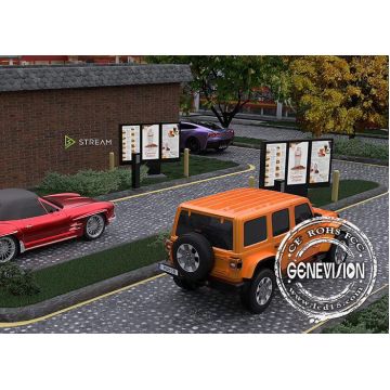 Quality Single Dual Three Screen 55" Drive Through Outdoor Digital Signage Kiosk with for sale