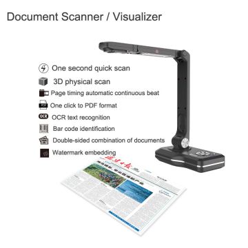 Quality Multi Interface Smart Book Document Scanner Presentation Visualizer Camera for sale