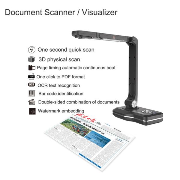 Quality Multi Interface Smart Book Document Scanner Presentation Visualizer Camera for sale