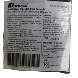 Quality Adult Nasal Co2 Sampling Cannula Tube 7ft Disposable Patient Use for sale
