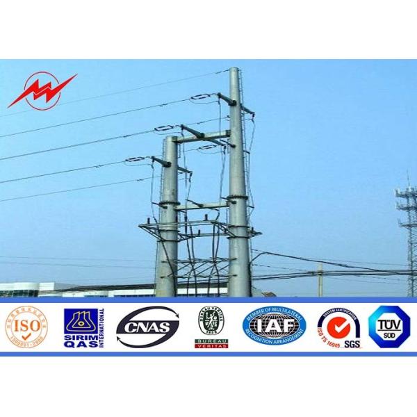 Quality Galvanized Metal Steel Transmission Pole / Iron Electric Power Poles for sale