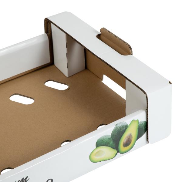 Quality Direct Custom Printing Rectangle Corrugated Box For Avocado Fruit for sale