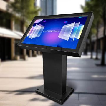 Quality 55 Inch Aluminum Heat Dissipation Outdoor Digital Signage Straight Stand Podium for sale
