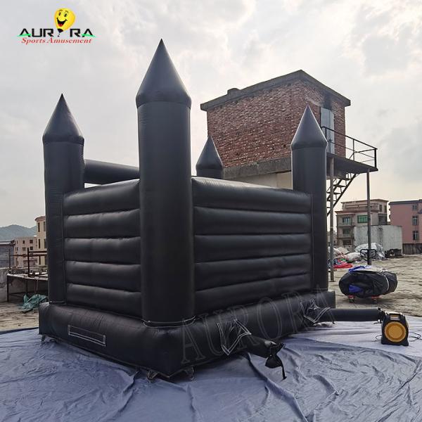 Quality PVC Black Inflatable Bounce House Waterproof Playground Bounce House for sale