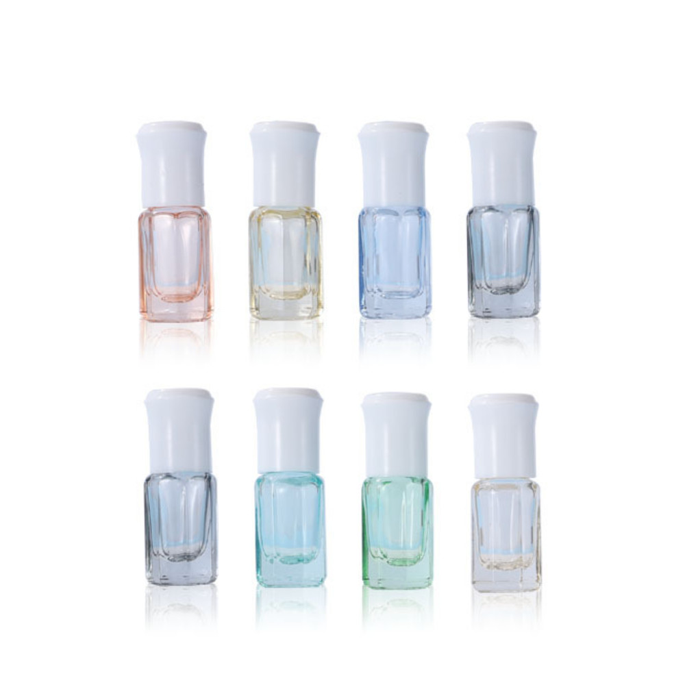 Quality Color Octagonal Small Glass Bottles With Rollerball Compact And Lightweight for sale