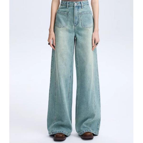 Quality Loose-fit wide-leg design with mid-high waist for sale