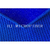 Quality Blue Color Microfiber Cleaning Fabric Jacquard Big Peral Shaped Cloth With PP for sale