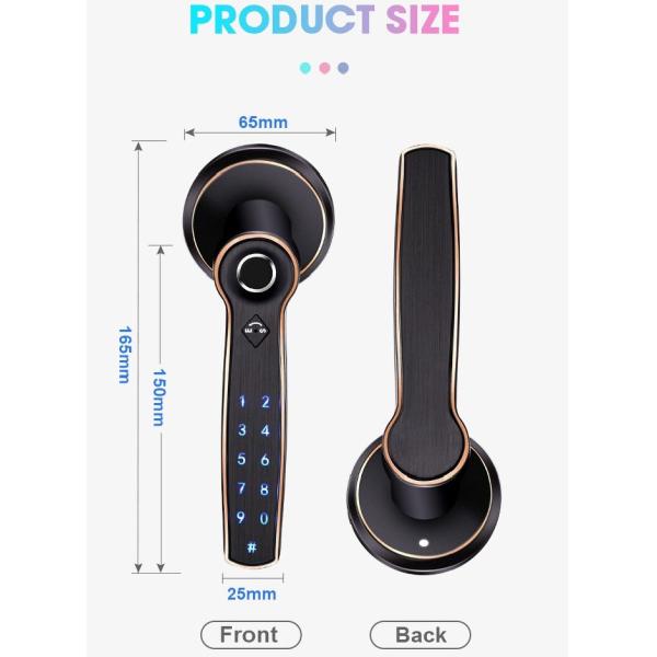 Quality TTlock Fingerprint Bluetooth Smart Lock Keyless Zinc Alloy Handle for sale
