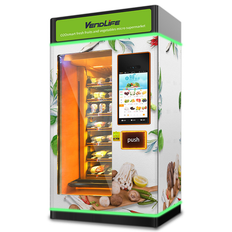 Quality 0.9KW Fresh Food Vending Machines , 192 Items Veggie Vending Machine for sale