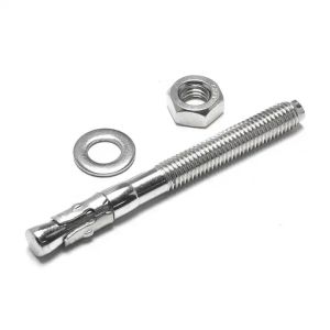 Quality DIN 125 Zinc Plated Wedge Expansion Anchor with Hex Nut Grade 8.8 Silver Heavy for sale