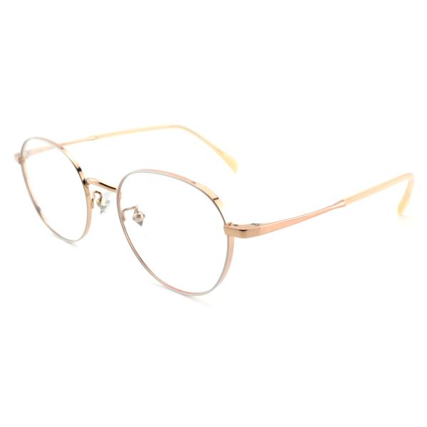 Quality FM2571 Stainless Optical Eyeglasses Frames , Unisex Full Rim Round Frame for sale