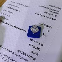Quality 3.42CT G VS1 EX VG CVD Lab Grown Diamonds Princess Cut oEM ODM for sale