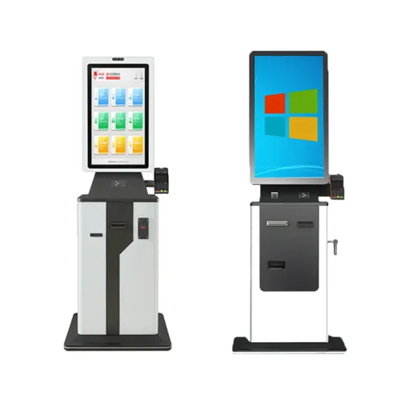 Quality Check In Kiosk Touch Screen Self Service Payment Kiosk Machine With QR Scanner And Printer for sale