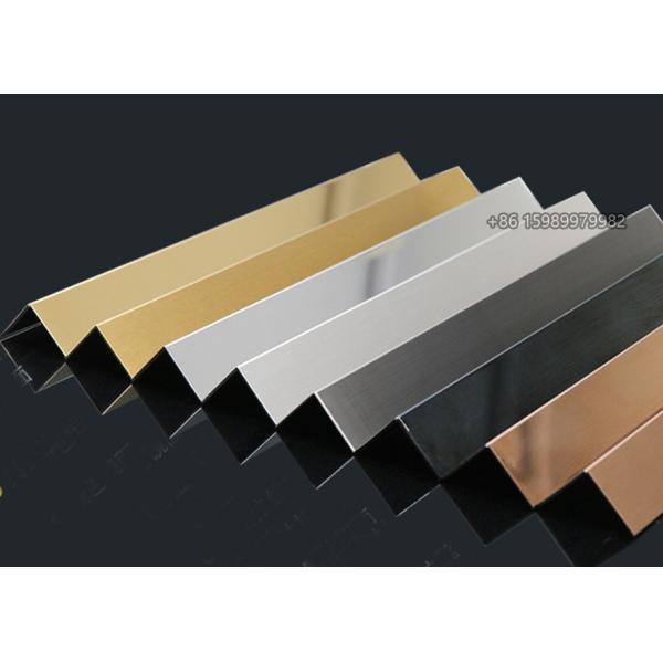 Quality 2.5m Stainless Steel Extrusion Profiles , 2x2 Stainless Steel Corner Guards for sale