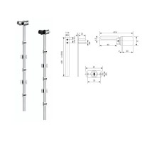 Quality Furniture 3 Unit Front Drawer Lock / Safety Locks For Dresser Drawers for sale