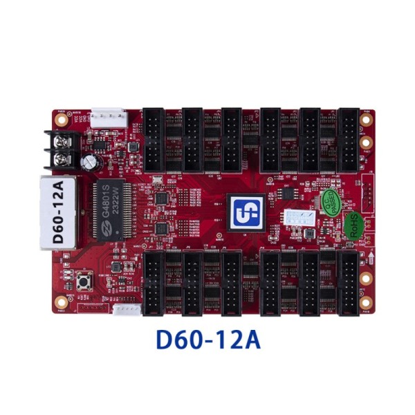 Quality Sysolution receiving card D60-12A,12HUB75 ports support P2 P2.5 P3 P5 modules for sale