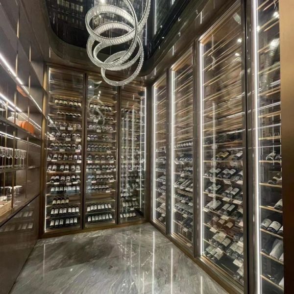 Quality Luxury Wine Cooler Temperature Control Decorative Metalwork Commercial for sale