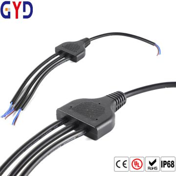 Quality Waterproof Led Wire Splitter Y Type Extension Cable 2 Pin Wire Connectors for sale