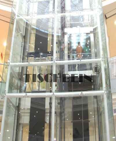 Quality 1250kg 1350kg 1600kg 1.5m/s Residential Panoramic Elevator Steel Structure Shaft For Office Building Shopping Mall for sale