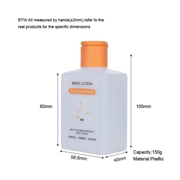 Quality 150ml white smooth bottle with orange cap for Shampoo Lotion Btttle for sale