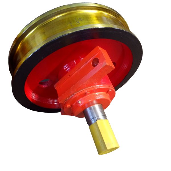Quality Includes Thread Guards Cast Iron Overhead Gantry Crane Wheel Diameter 500 mm Forging Rollers for sale