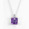 china 10mm 925 Silver Gemstone Pendant Rhodium Plated Purple