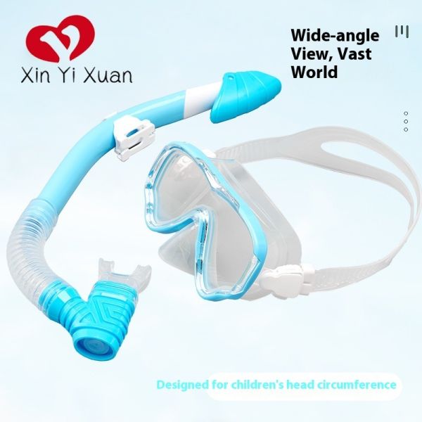 Quality Children's diving mask breathing tube set. Floatation mask silicone dry-type breathing tube. Diving goggles OEM processing and customization. for sale