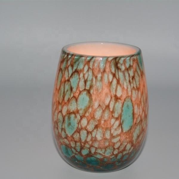 Quality Turquoise Solid Color Votive Glass Candle Holders for sale