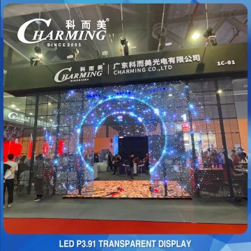 Quality Aluminum Alloy 16 Bit Transparent LED Display , SMD2020 LED See Through Screen for sale