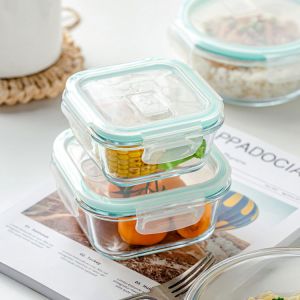 Quality Storage Food High Borosilicate Glass Lunch Box ECO Friendly for sale