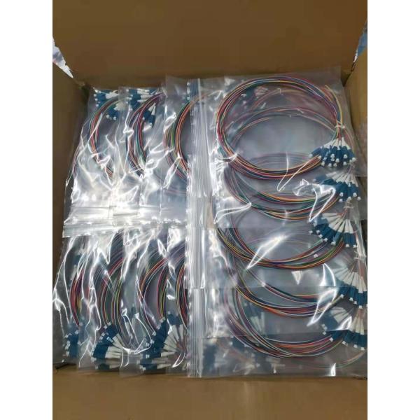 Quality Indoor FTTH Optical Unjacketed Color Coded Pigtail With Sc LC FC St MTRJ for sale