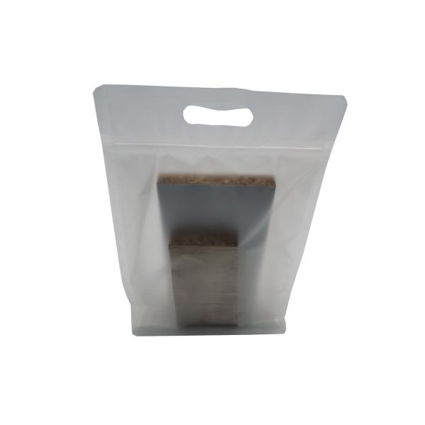 Quality Flat Bottom Opaque Clear Resealable Stand Up Zipper Bag With Handle for sale