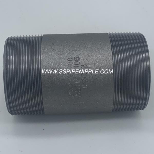 Quality Casting Black Pipe Nipple Male Female Connection Stable Performance for sale