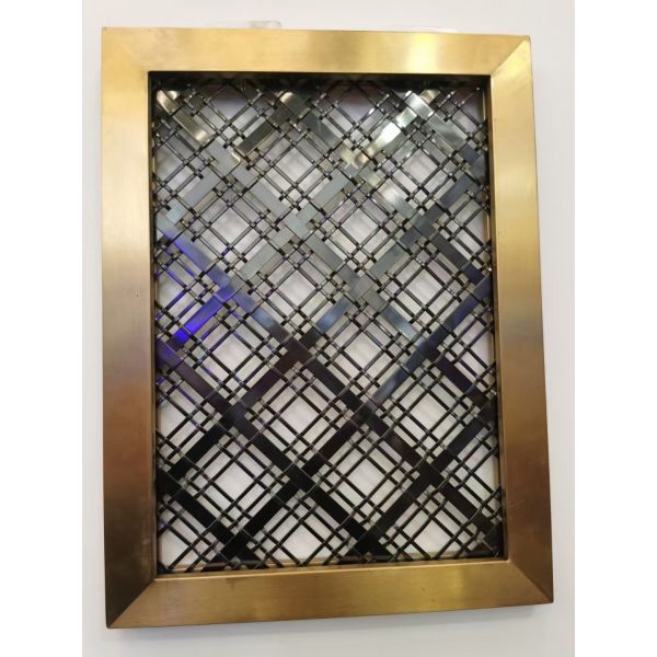 Quality Golden Decorative Metal Mesh Screen Transparent Mesh Partition Panels for sale