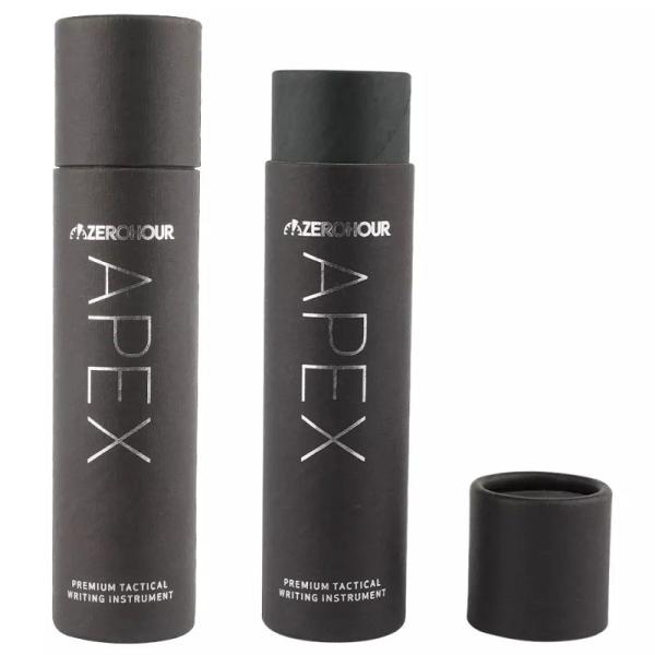 Quality Black Kraft Paper Tube Packaging Recyclable Cardboard Cosmetic Food Container for sale