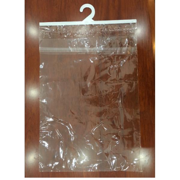 Quality High Transparent 0.04mm BOPP Coat Bag Hanger for sale