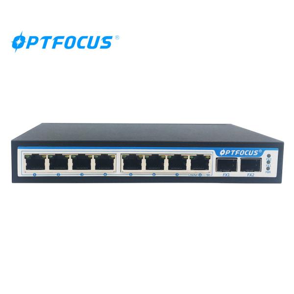 Quality Unmanagerment Ethernet Network Switch 8+2 10/100/1000M RJ45 Port Smart Desktop Router for sale