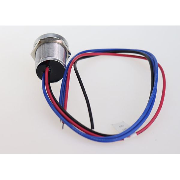 Quality 12V 24V LED Illuminated Piezo Touch Switch , 19mm Switch Push Button Momentary for sale