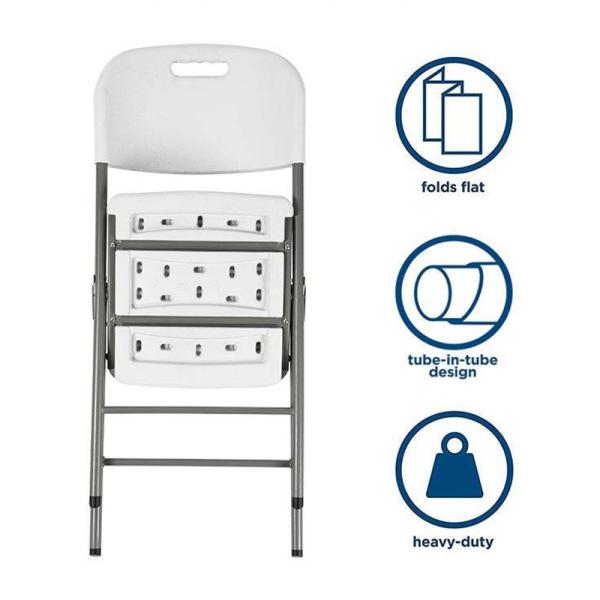 Quality HDPE Plastic Folding Chairs Outdoor White Folding Chairs Plastic Customized for sale