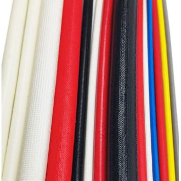 Quality 200c Silicone Fiberglass Sleeve 4kv , Fireproof Silicone Coated Fiberglass for sale