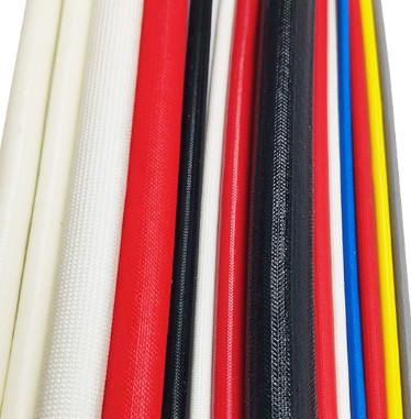 Quality 200c Silicone Fiberglass Sleeve 4kv , Fireproof Silicone Coated Fiberglass for sale