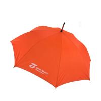 Quality Auto Open Full Body Umbrella Orange Custom Bank Logo Hook Handle with 100cm for sale
